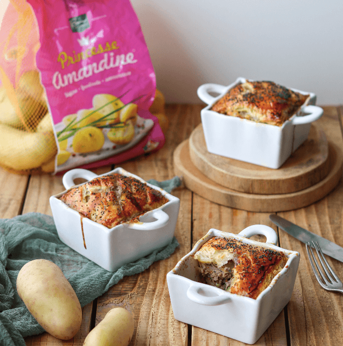 Pâtés feuilletés à la pdt et à la viande - Princesse Amandine
