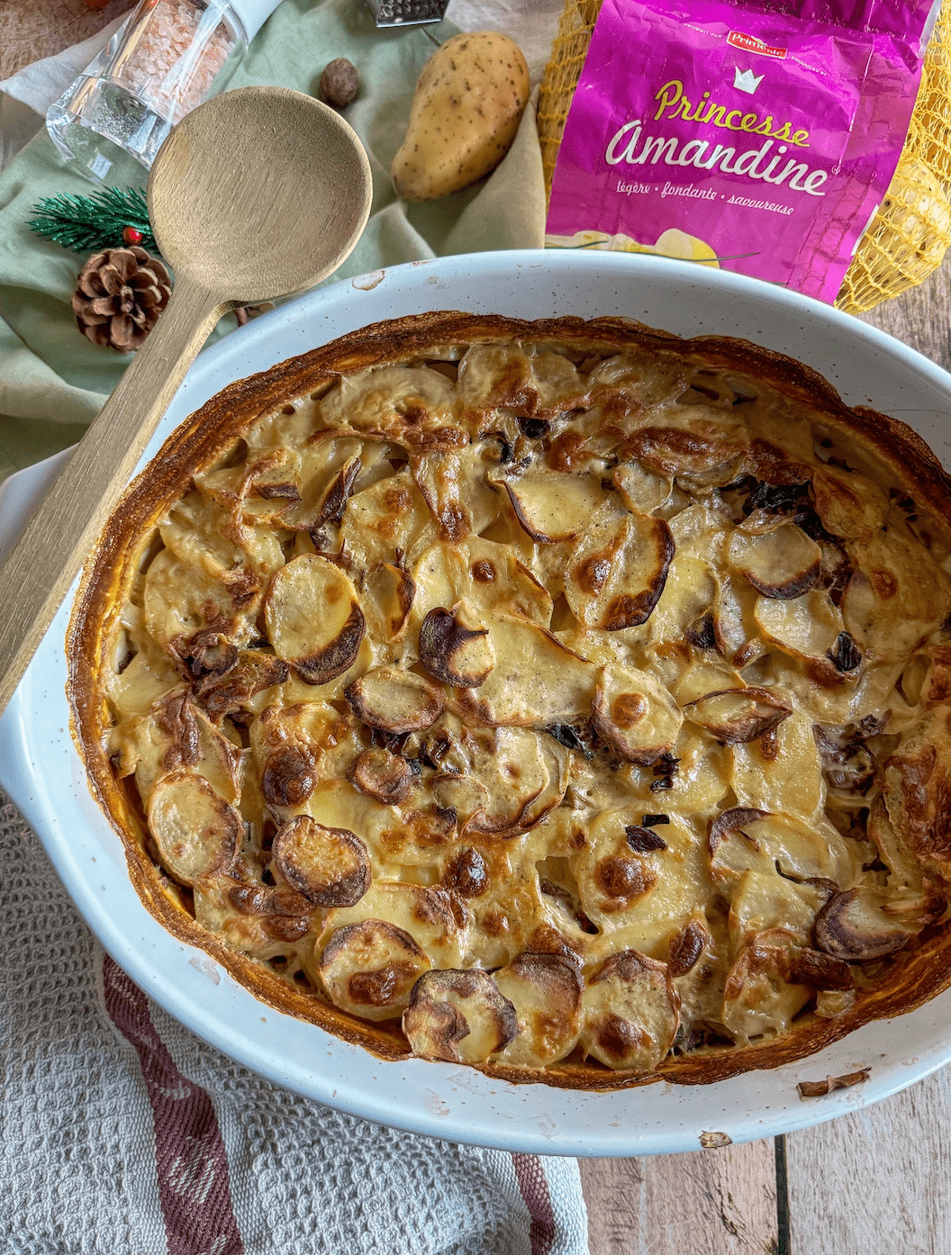 Gratin dauphinois aux cèpes et pommes de terre - Princesse Amandine